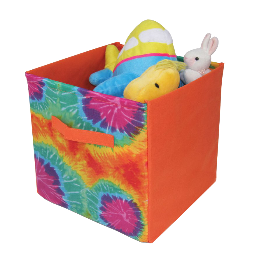 Tie Dye Cube, Orange | Storage Cubes
